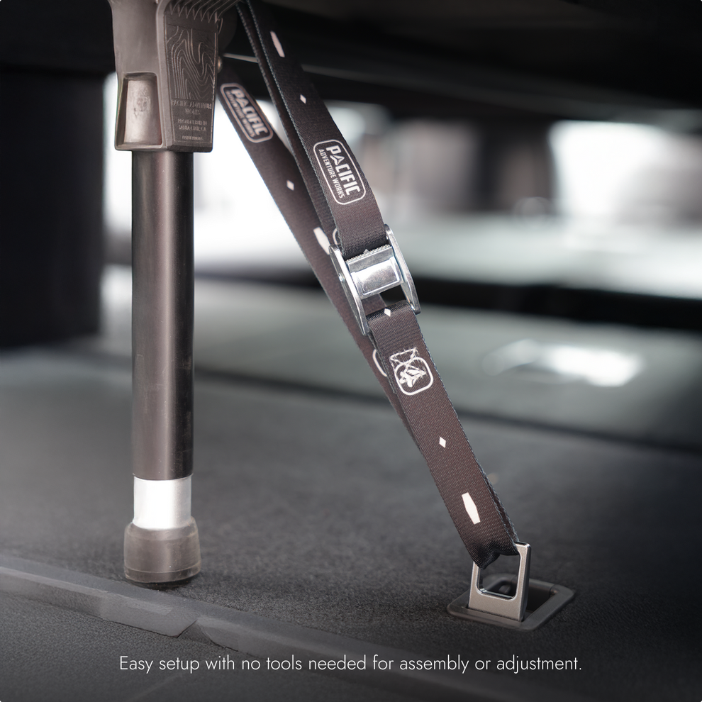 Car Tie Down Strap Kit | Hideaway Cargo Straps – Pacific Adventure Works